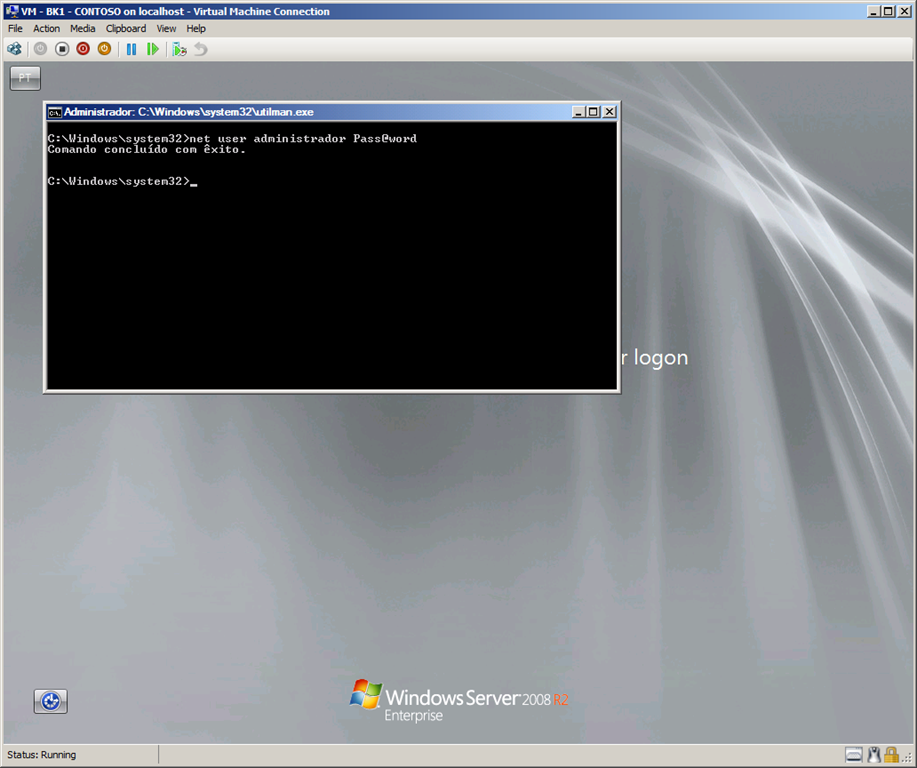 Recuperando a senha do Administrador do Windows Server 2008 R2 ...